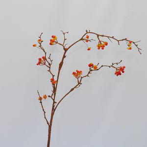 Artificial Bittersweet Berry Branch, Faux Berry Stem for Autumn Floral ...