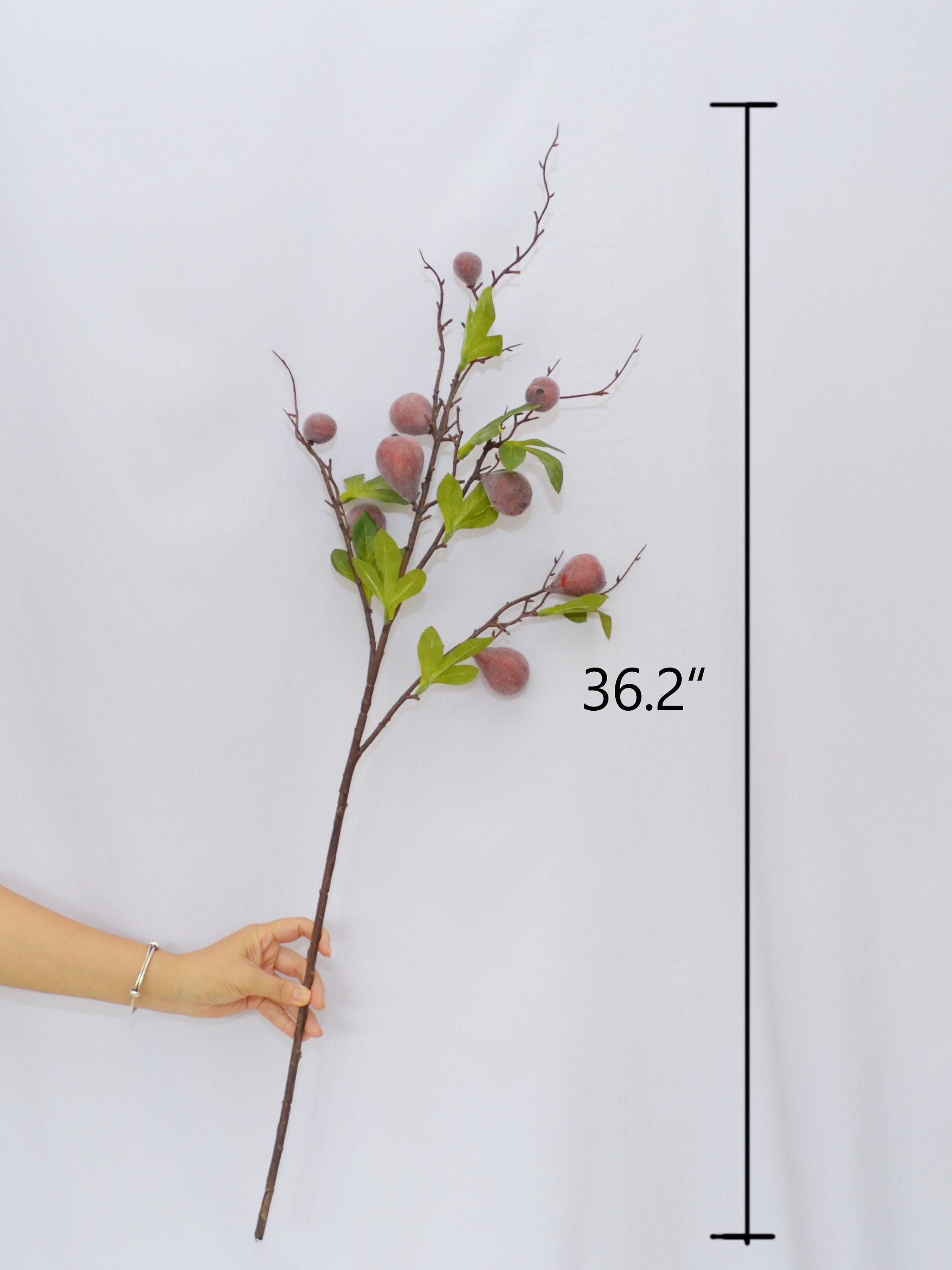 Artificial Fig Fruit Branch, Realistic Faux Figs Stem for Home Decor ...