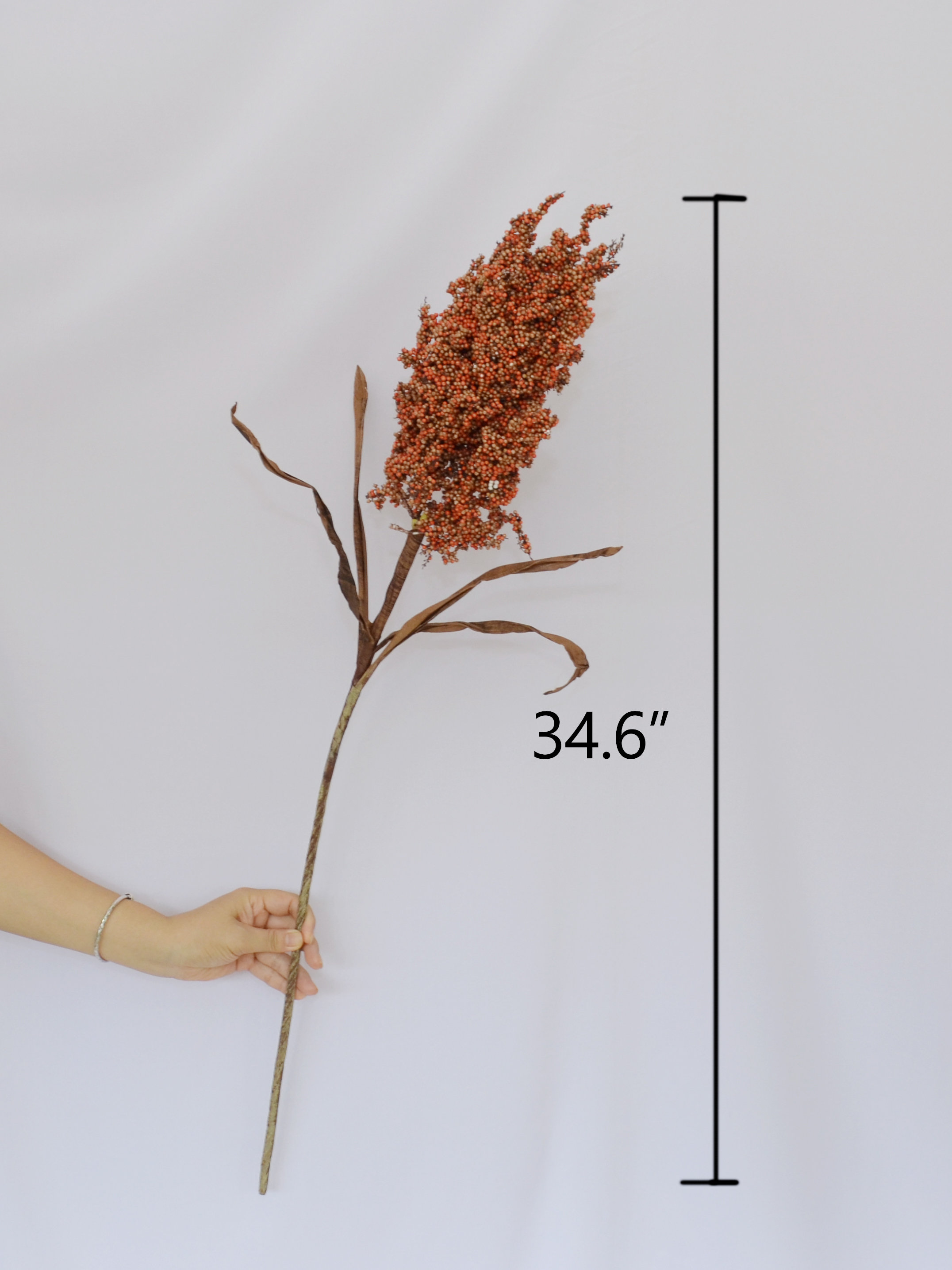 Artificial Dried Sorghum Stem, Natural Millet Branch for Rustic Floral ...
