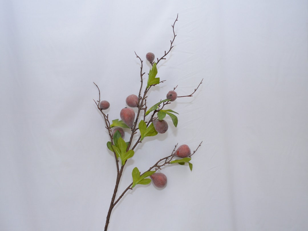 Artificial Fig Fruit Branch, Realistic Faux Figs Stem for Home Decor ...