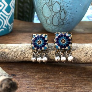 Tile, Moroccan Art, Moroccan Earrings, Moroccan Jewelry, Tile Gifts ...