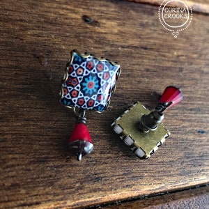 Moroccan Earrings, Moroccan Jewelry, Tile Gifts, Morocco Gifts, Islamic ...