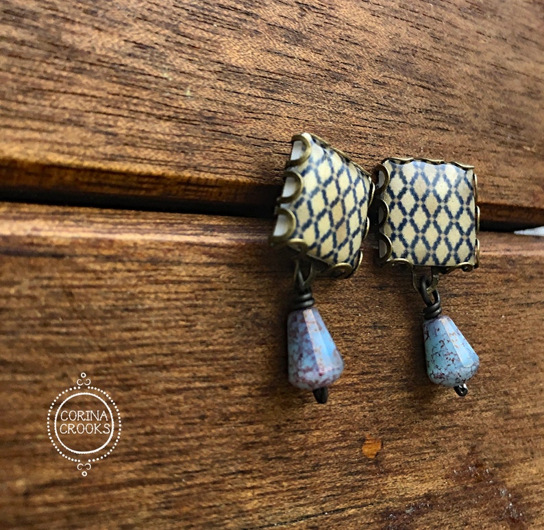 Tile, Moroccan Art, Moroccan Earrings, Moroccan Jewelry, Tile Gifts ...