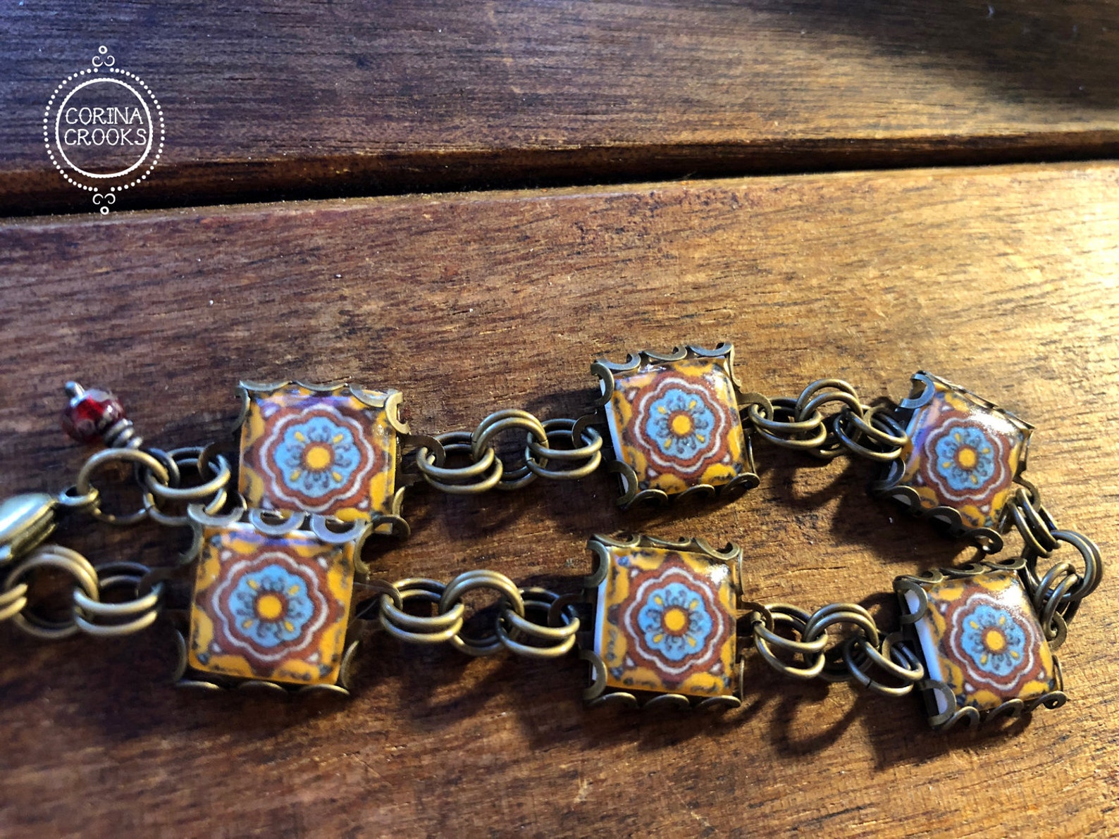 Mexican Jewelry, Chain and Link Bracelet, Mexican Gifts, Charm Bracelet ...