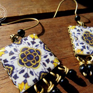 Italian Tile Design Earring, Italian Jewelry, Statement Earrings ...