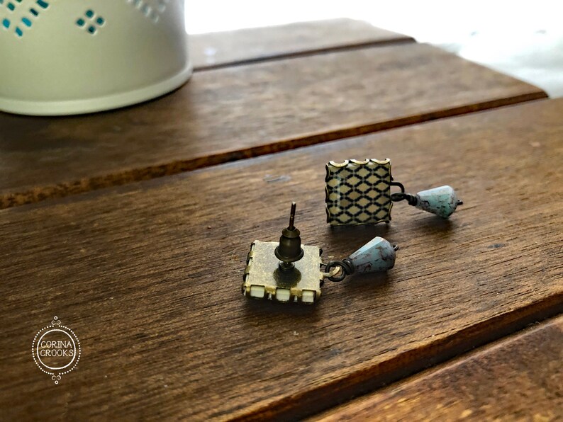 Tile, Moroccan Art, Moroccan Earrings, Moroccan Jewelry, Tile Gifts ...