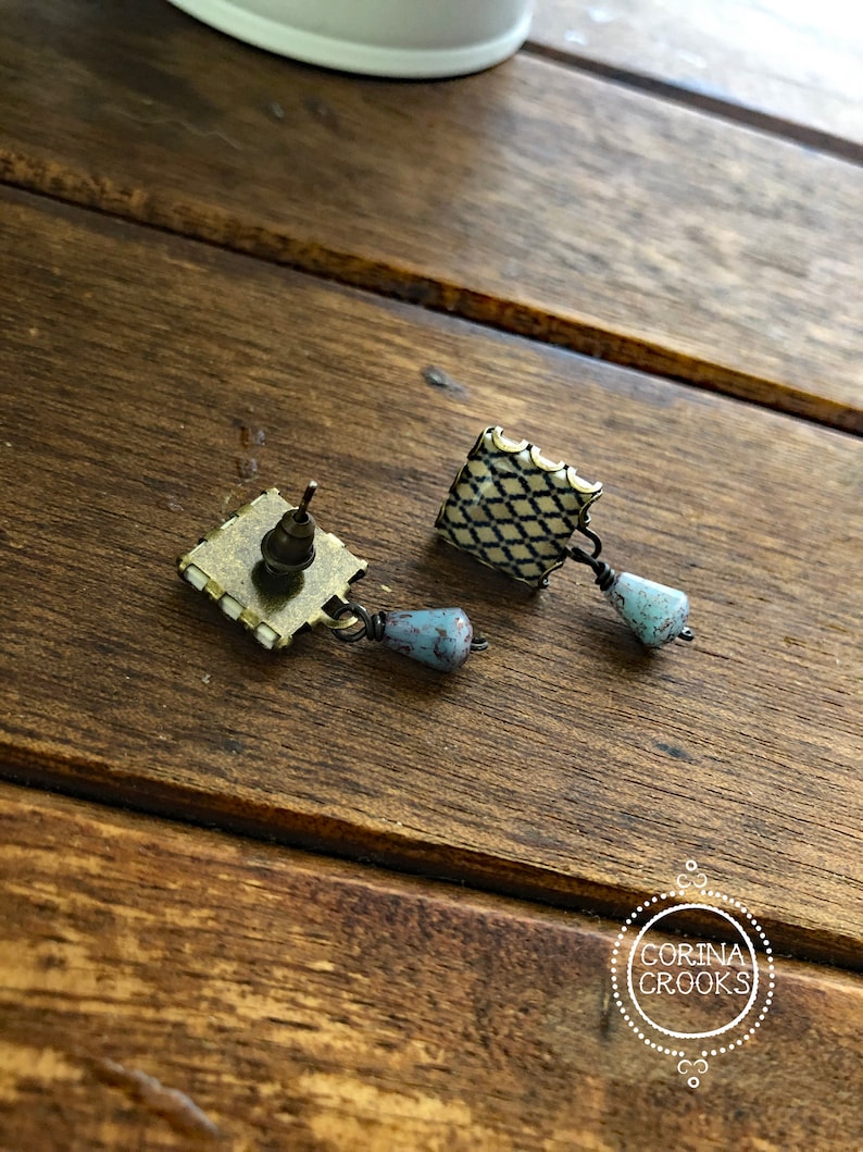 Tile, Moroccan Art, Moroccan Earrings, Moroccan Jewelry, Tile Gifts ...