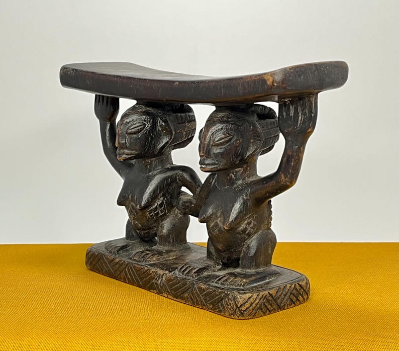 Luba Headrest. Twin Females. Congo. 20th Century. - Etsy