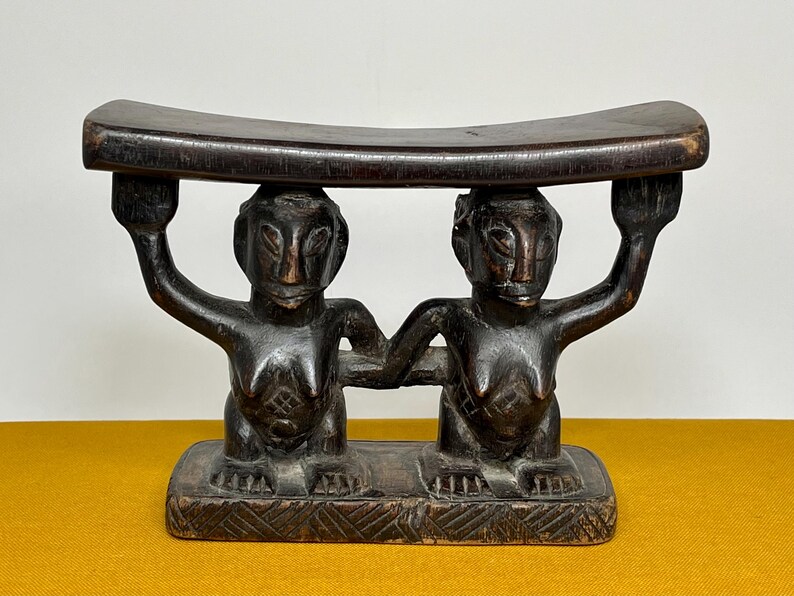 Luba Headrest. Twin Females. Congo. 20th Century. - Etsy