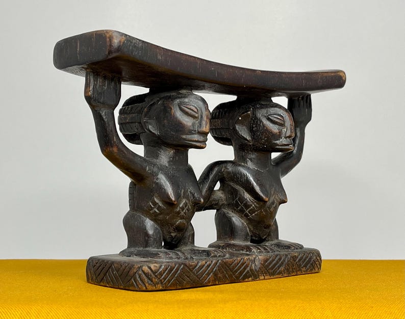 Luba Headrest. Twin Females. Congo. 20th Century. - Etsy