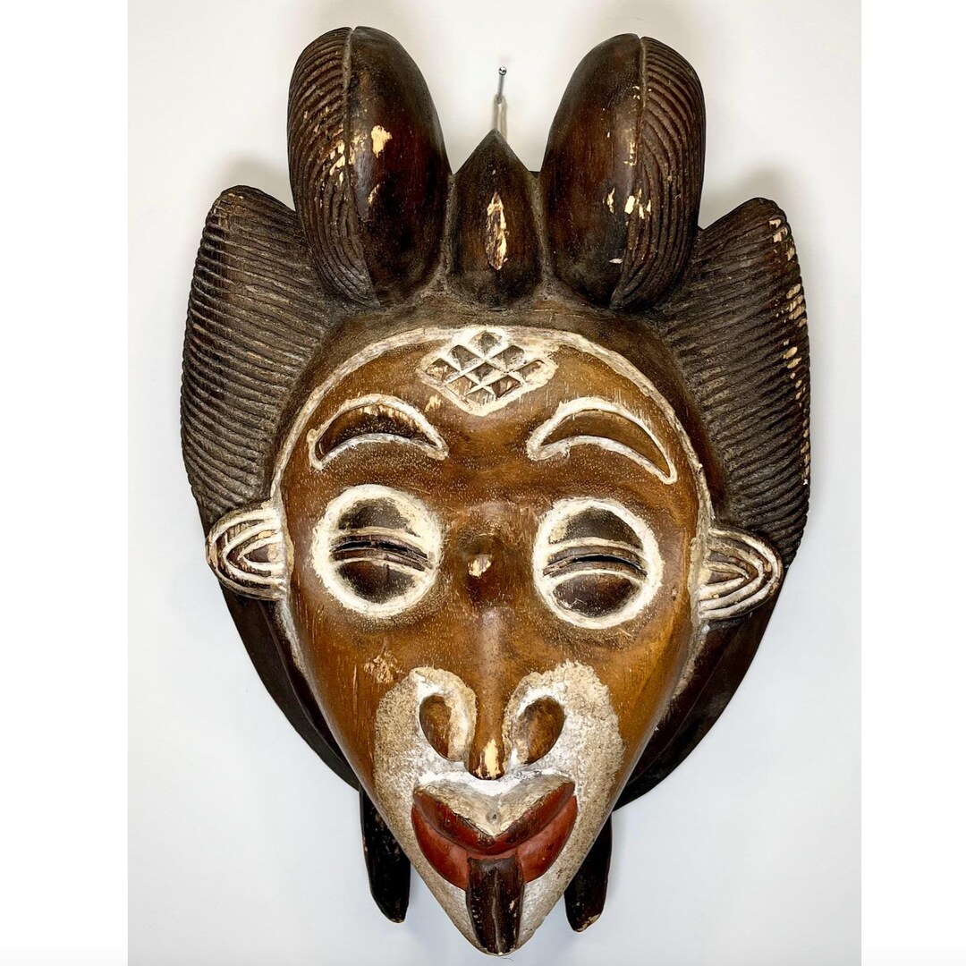 Punu Mukudj. Ancestor Spirit Mask. Gabon. Central Africa. Okuyi, Ukuyi ...