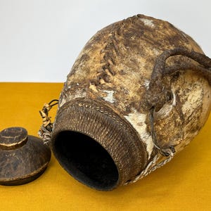 Borana Gorfa. Milk Jug. Animal Hide Stretched Over Carved Wood. Kenya ...