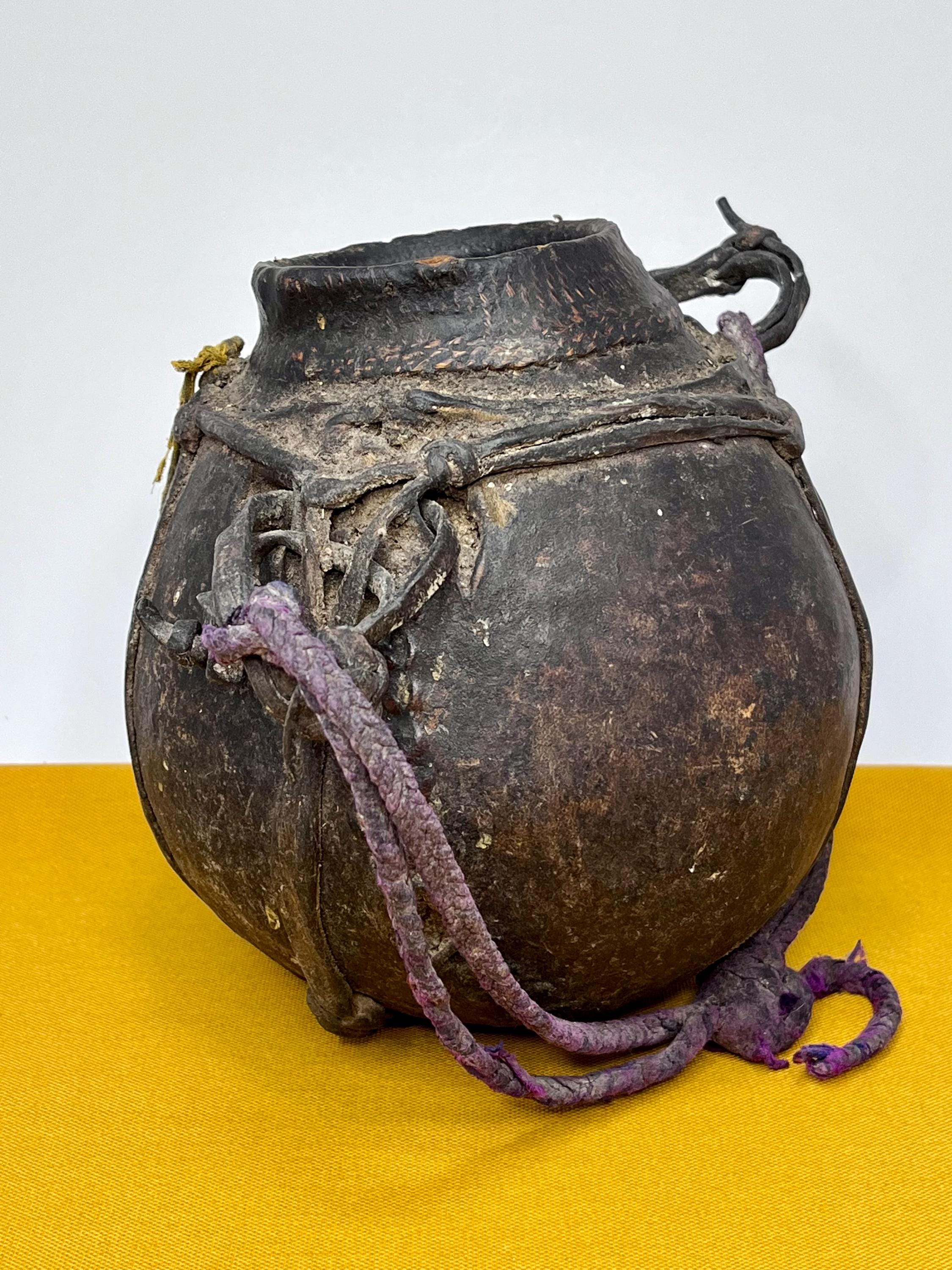 Borana Gorfa. Milk Jug. Animal Hide Stretched Over Gourd Vessel. Kenya ...