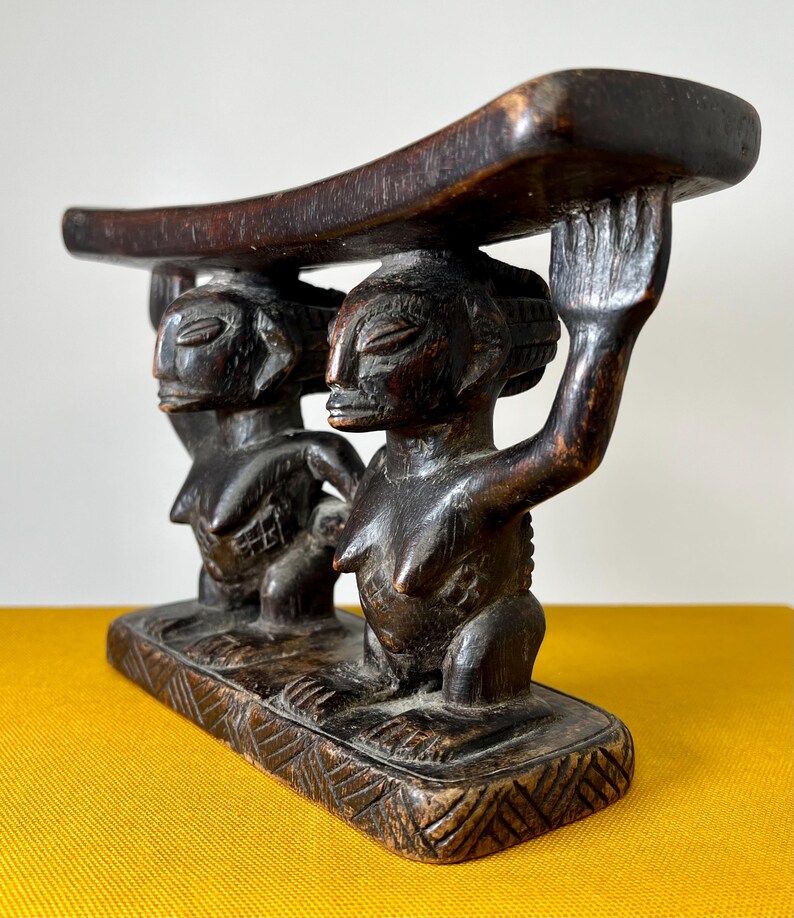 Luba Headrest. Twin Females. Congo. 20th Century. - Etsy