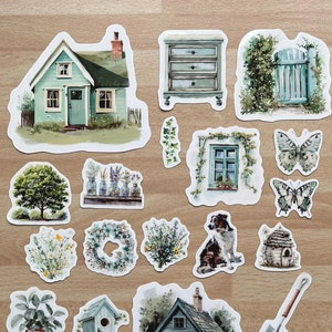 Cottagecore Sticker Set 1. - 22 Pcs Clear Transparent Vinyl Stickers - Etsy