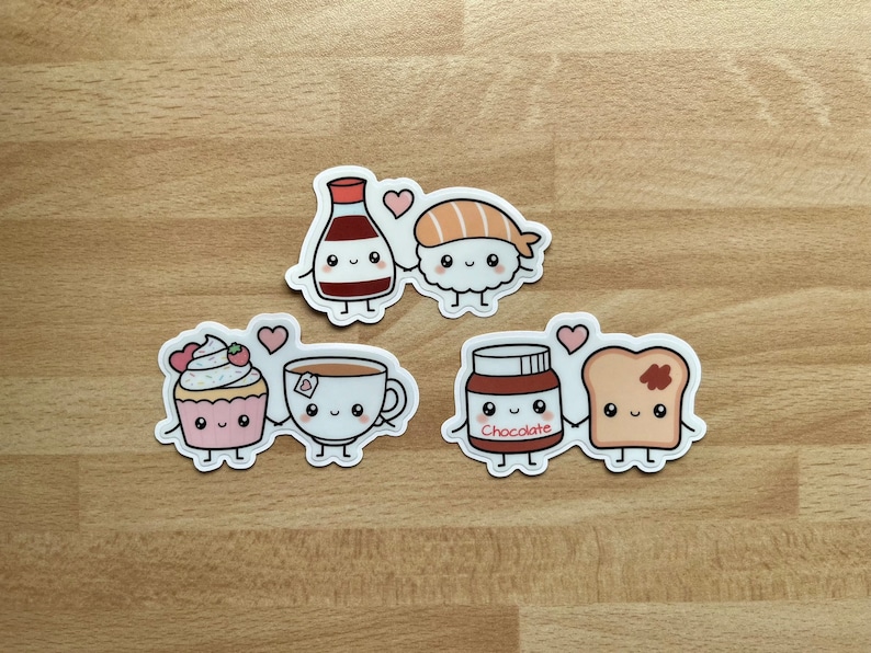Cute Kawaii Food Buddies Sticker Set 3. - Etsy