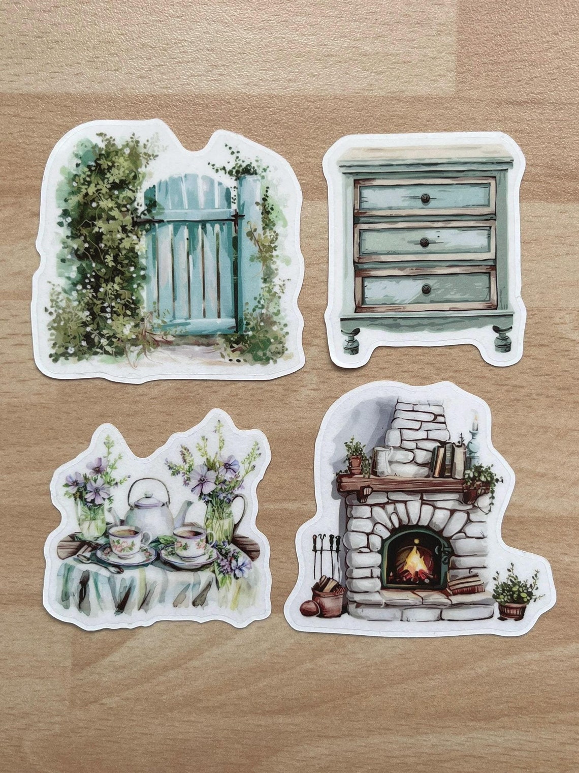 Cottagecore Sticker Set 1. - 22 Pcs Clear Transparent Vinyl Stickers - Etsy