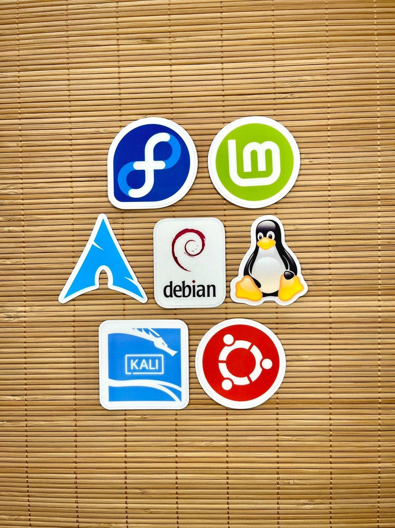 Linux Logos Sticker Set - Waterproof - Etsy