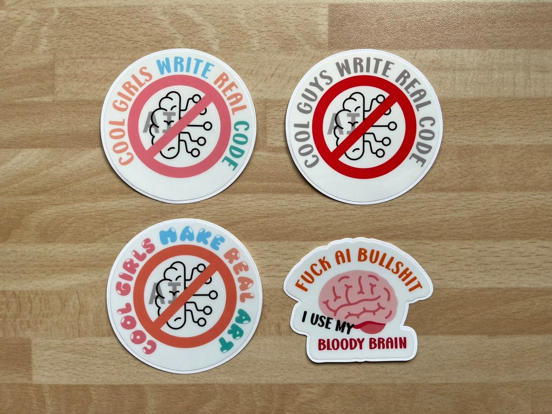 Anti-ai Sticker Set - Etsy UK