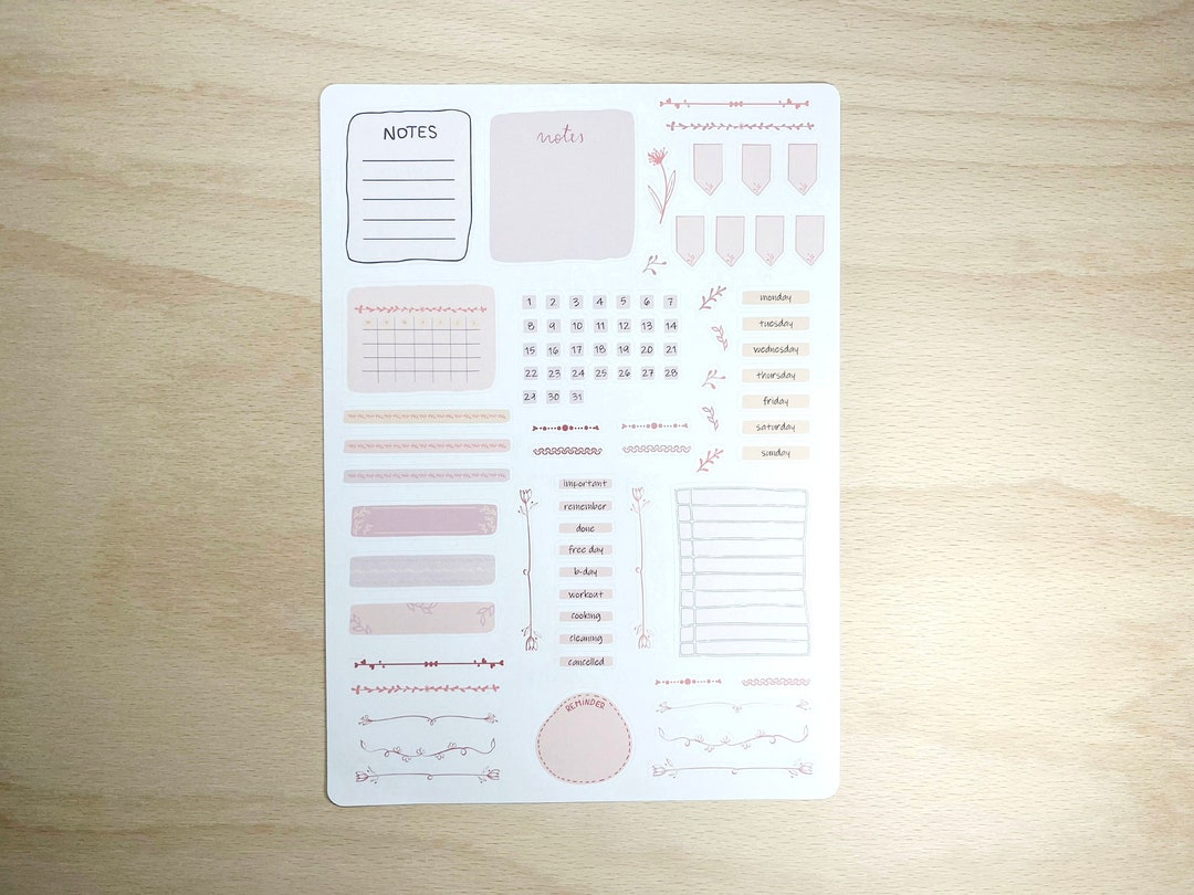 Bullet Journal and Planner Sticker Sheet XL - Etsy