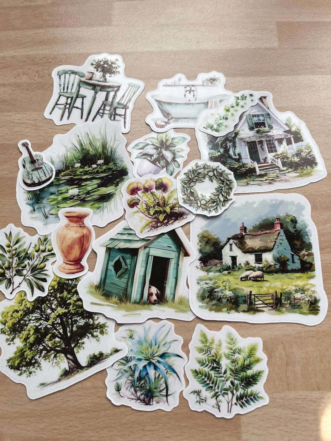 Cottagecore Sticker Set 2. - 18 Pcs Clear Transparent Vinyl Stickers - Etsy