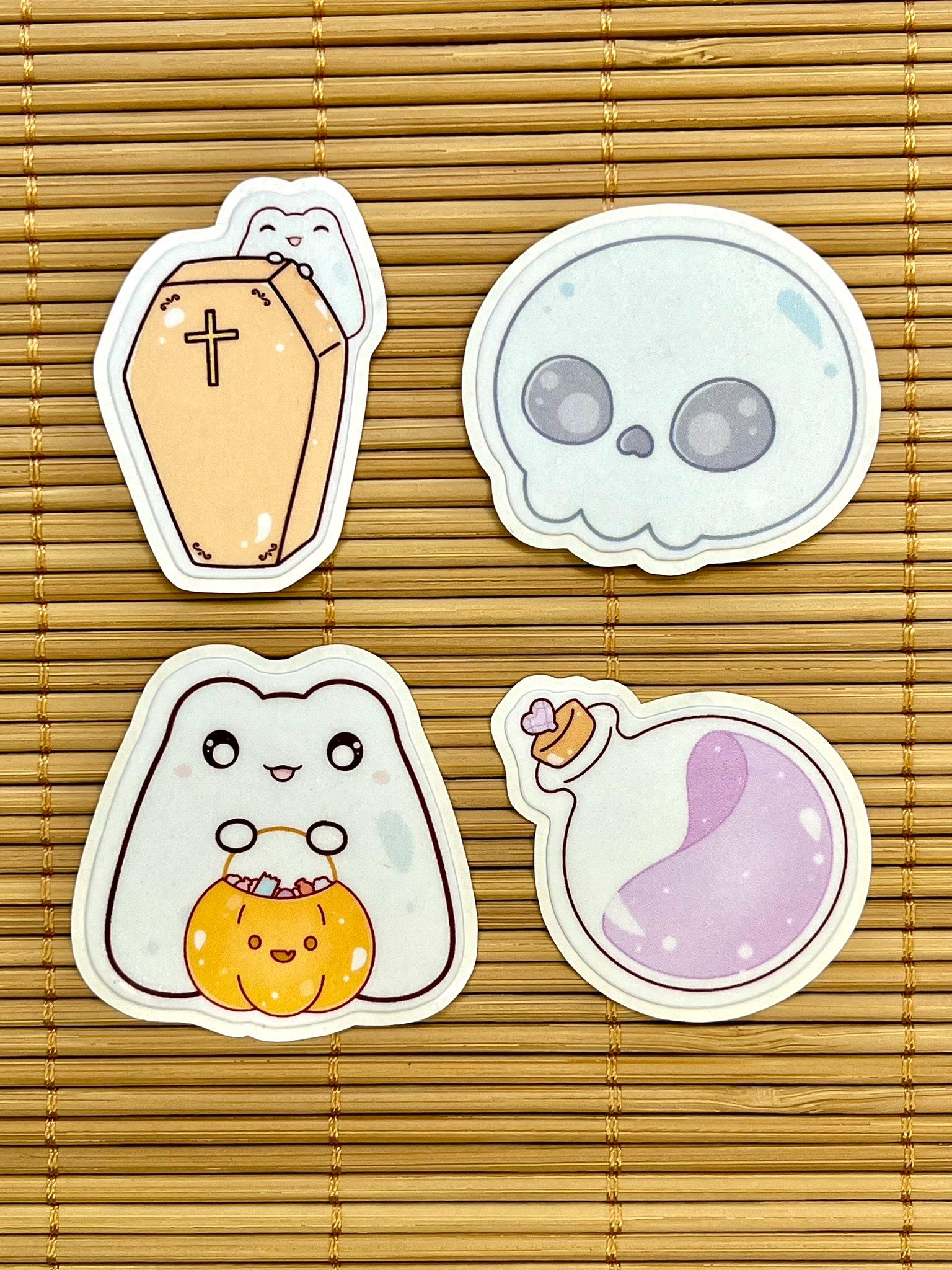 Cute Kawaii Halloween Frogs - 28 Glossy Paper Stickers - Etsy