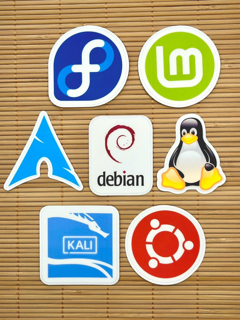 Linux Logos Sticker Set - Waterproof - Etsy