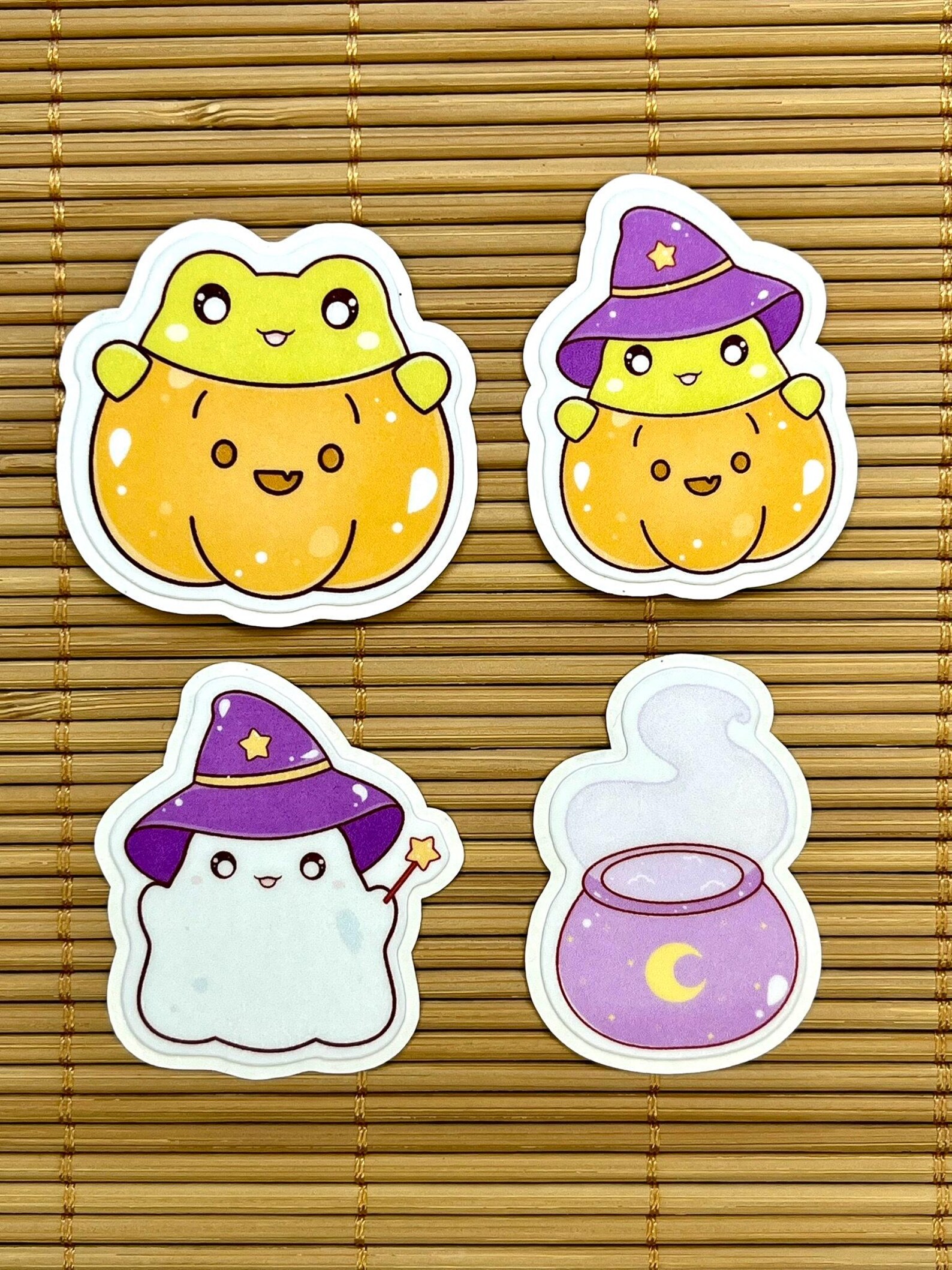 Cute Kawaii Halloween Frogs - 28 Glossy Paper Stickers - Etsy