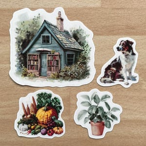Cottagecore Sticker Set 1. - 22 Pcs Clear Transparent Vinyl Stickers - Etsy