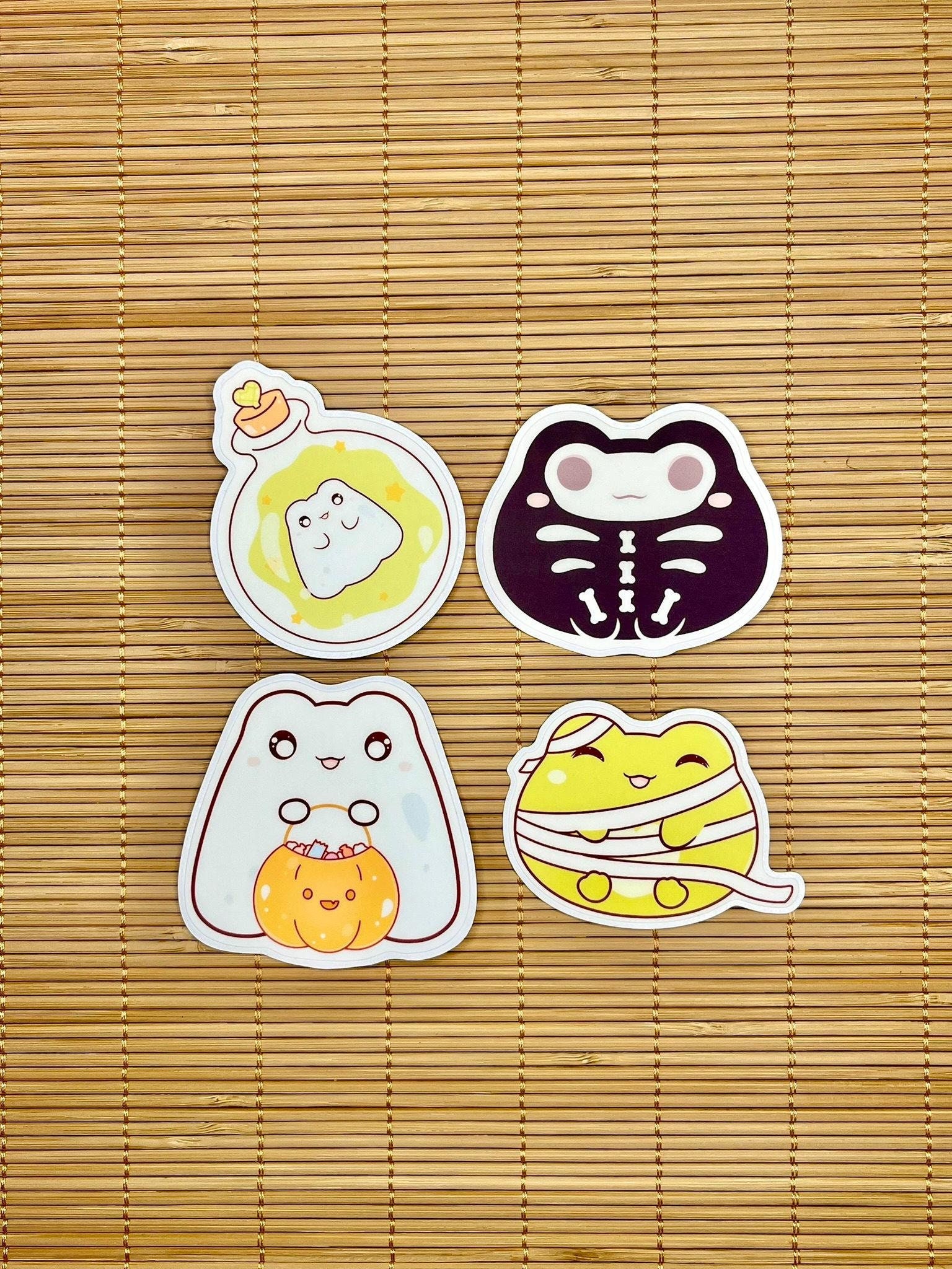 Cute Kawaii Halloween Frogs Sticker Set 2. Waterproof - Etsy