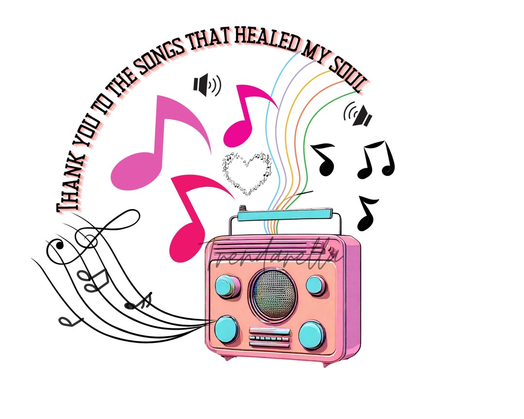 Thank You to the Songs - PNG & SVG File, Music Lover, High-resolution ...