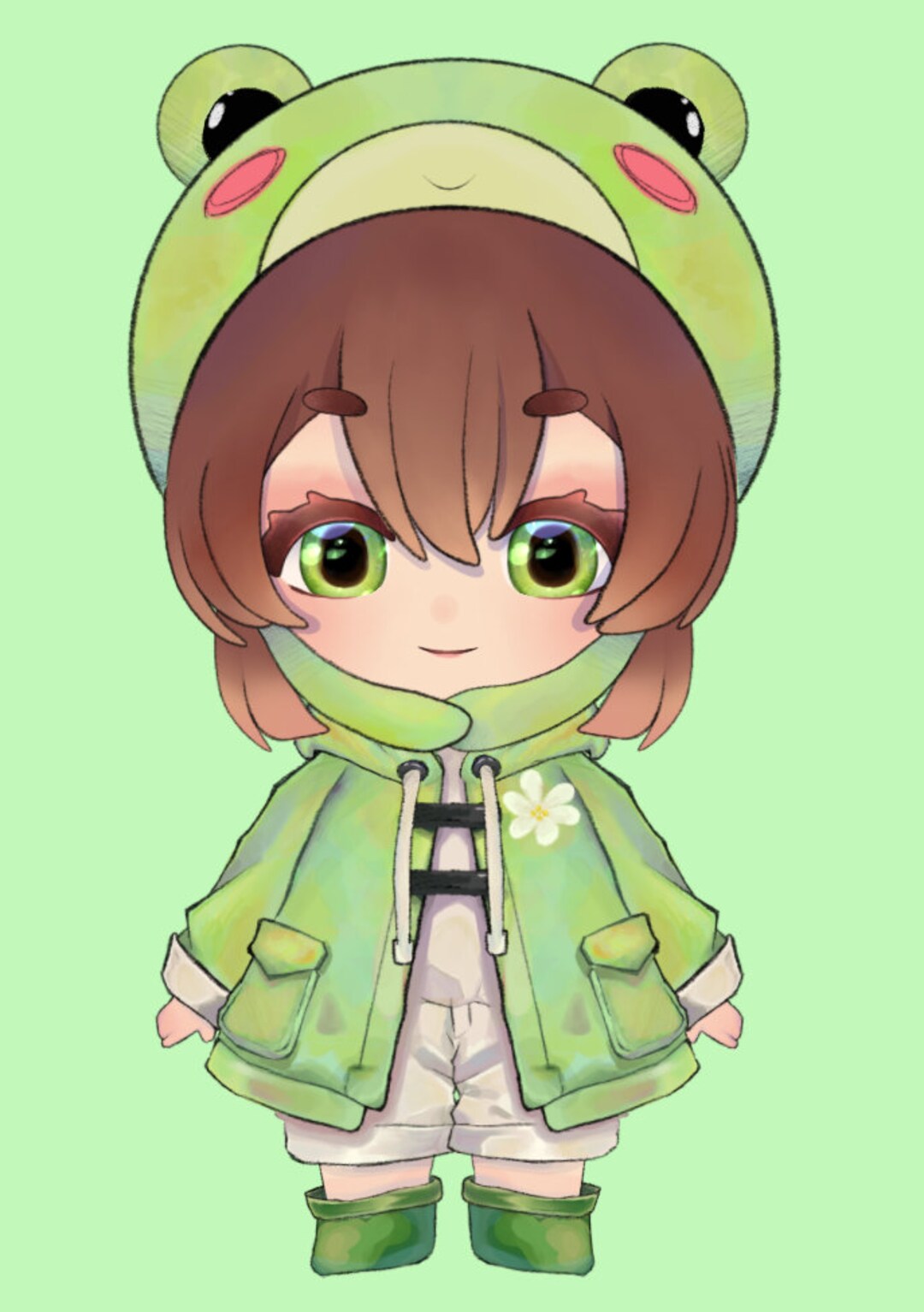 Live2d Model Frog Chibi Vtuber Ready to Use - Etsy