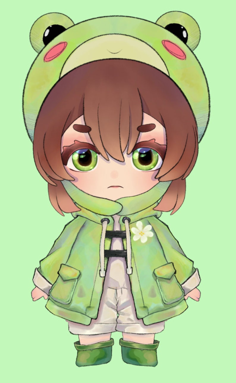 Live2d Model Frog Chibi Vtuber Ready to Use - Etsy