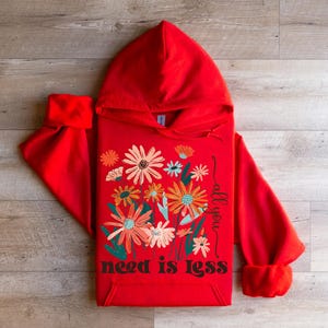 Boho Floral Hoodie, Floral Sweater, Spring Sweater, Gift for Flower ...