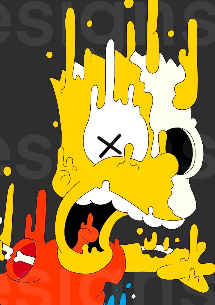 Bart Simpson Falling Trippy Drippy Digital Download - Etsy