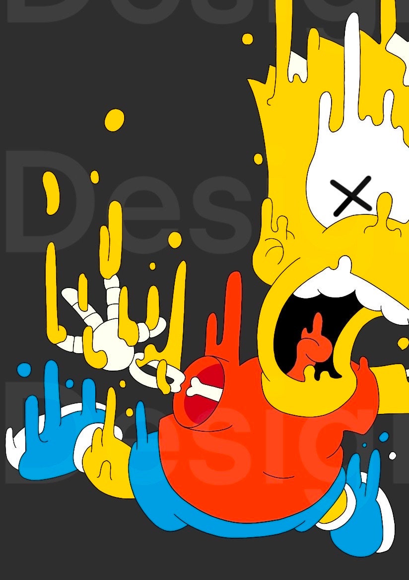 Bart Simpson Falling Trippy Drippy Digital Download - Etsy