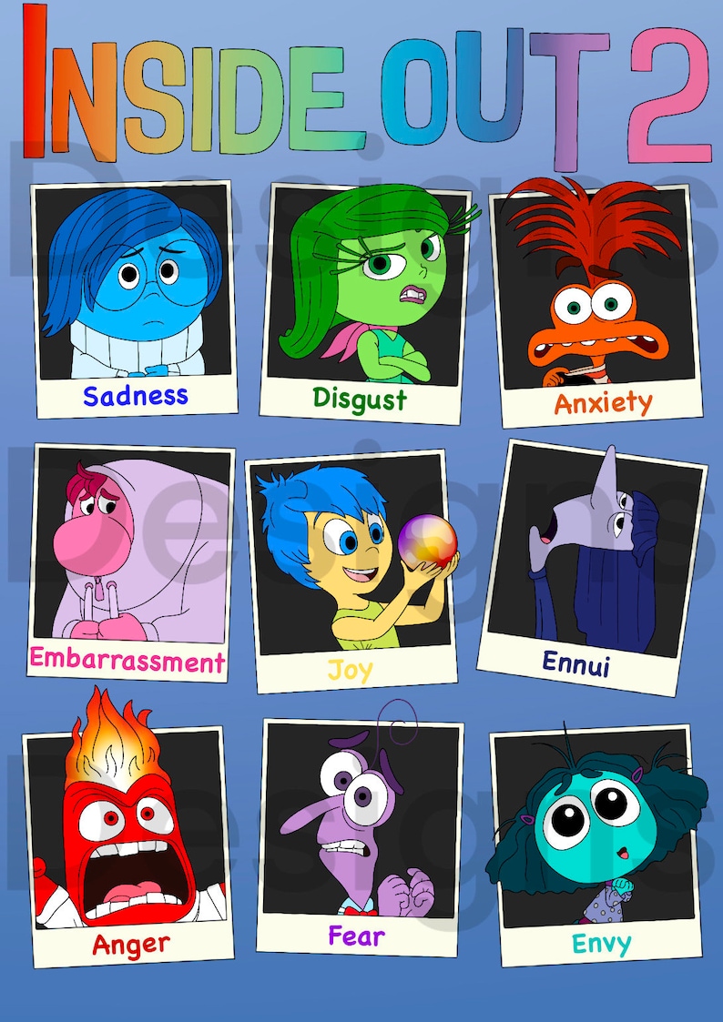 Pixar Inside Out 2 Emotions Digital Download - Etsy UK