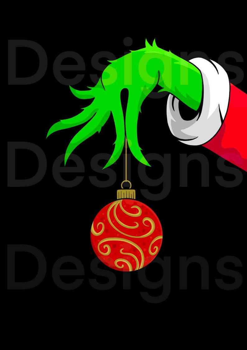 Grinch Hand Digital Download - Etsy