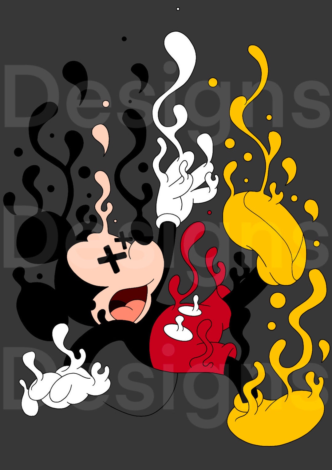 Drippy Mickey Mouse Digital Download - Etsy