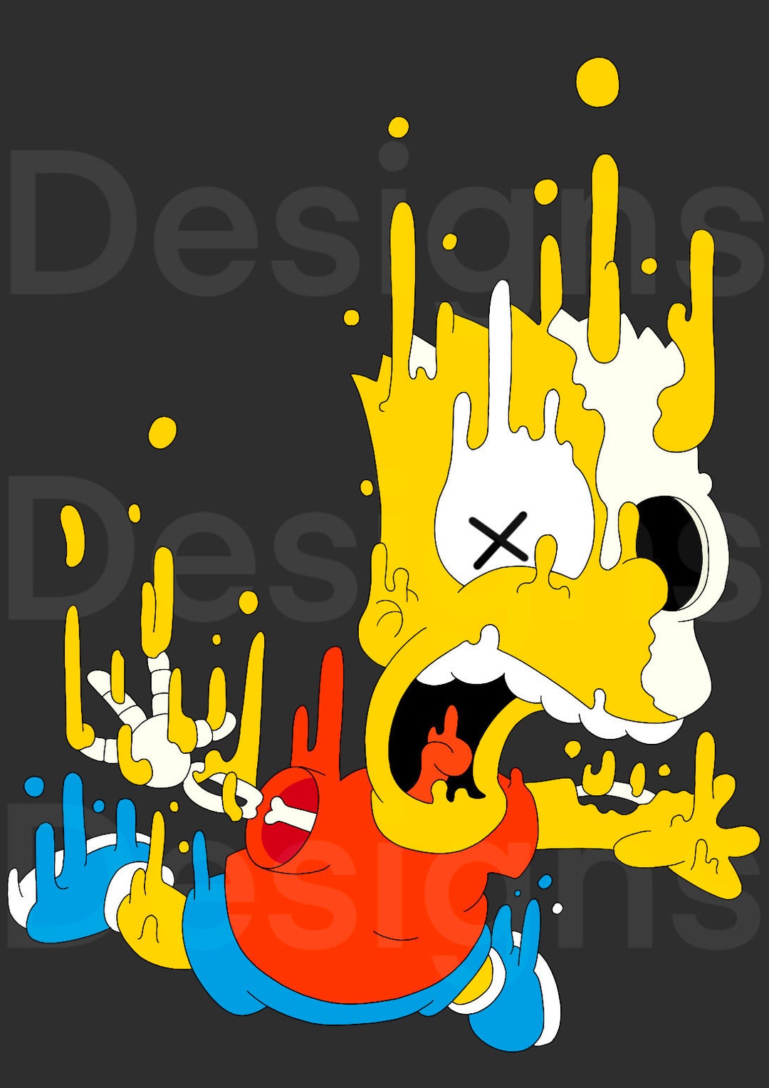 Bart Simpson Falling Trippy Drippy Digital Download - Etsy