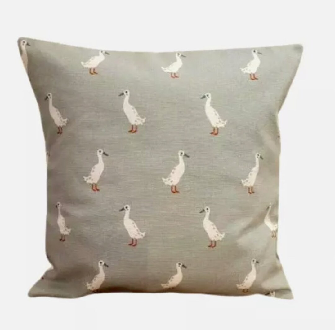 Sophie Allport Runner Duck Pale Blue Cushion Cover , Duck Cushion Cover ...