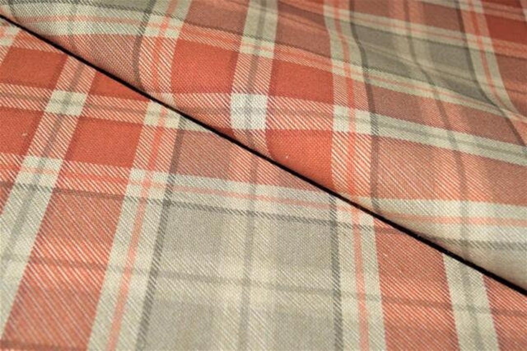 Highland Tartan Check Gingham Autumn Orange Tablecloth, Round ...