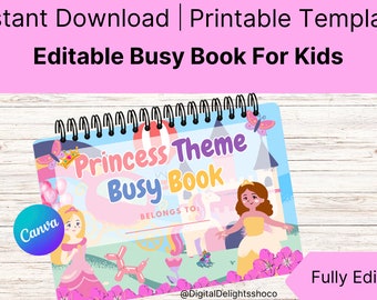 Educational Busy Book for Toddlers & Kids Canva Editable Busy Book ...