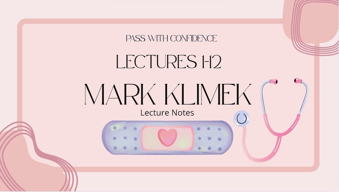 Mark Klimek (MARK K) Lectures 1-12 All Notes| Nursing Exam Prep Study ...