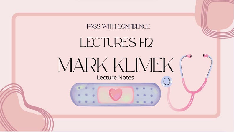 Mark Klimek (MARK K) Lectures 1-12 All Notes| Nursing Exam Prep Study ...