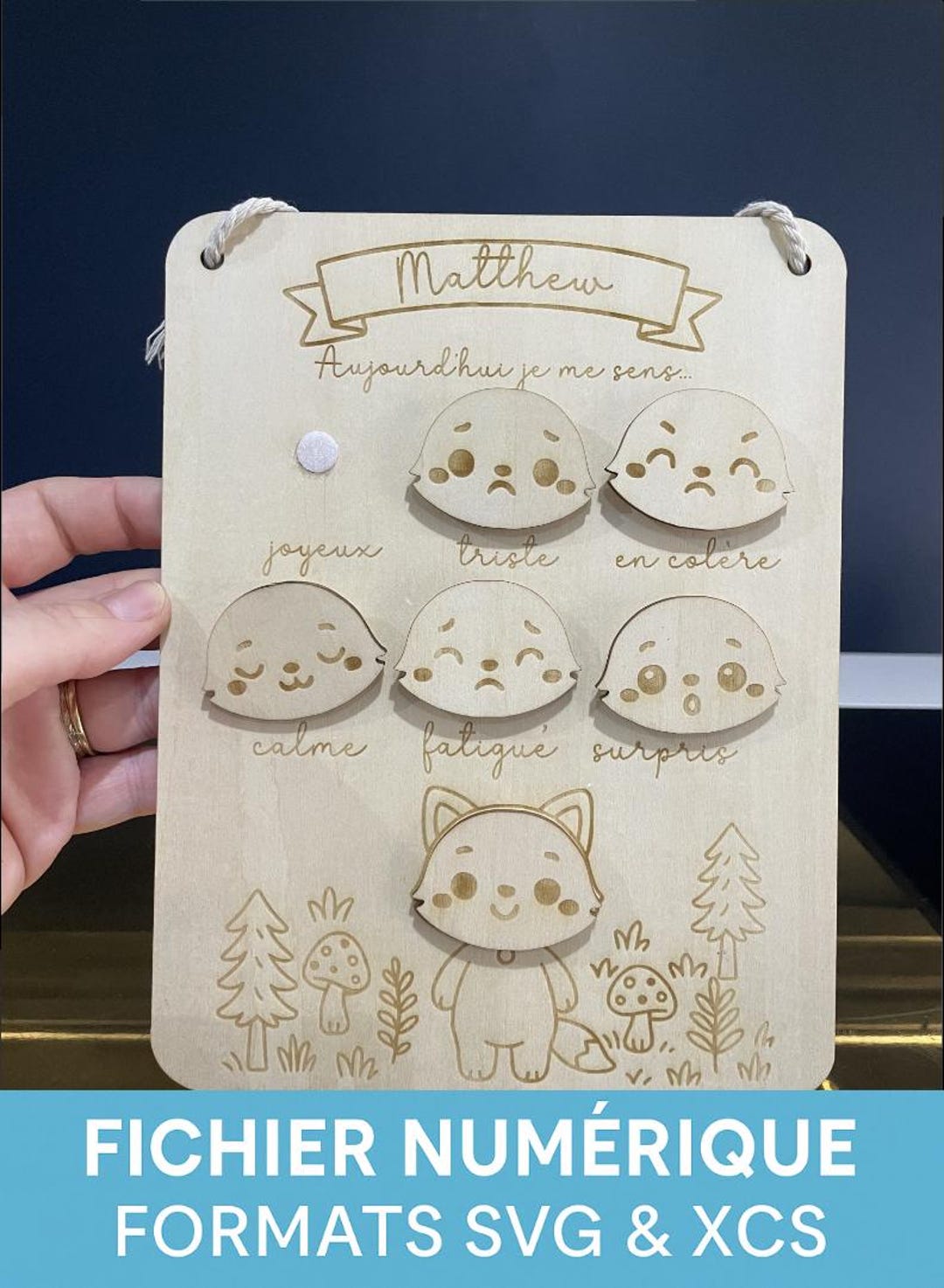 Digital File for Children’s Emotions Chart – Fox Model to Engrave/cut ...