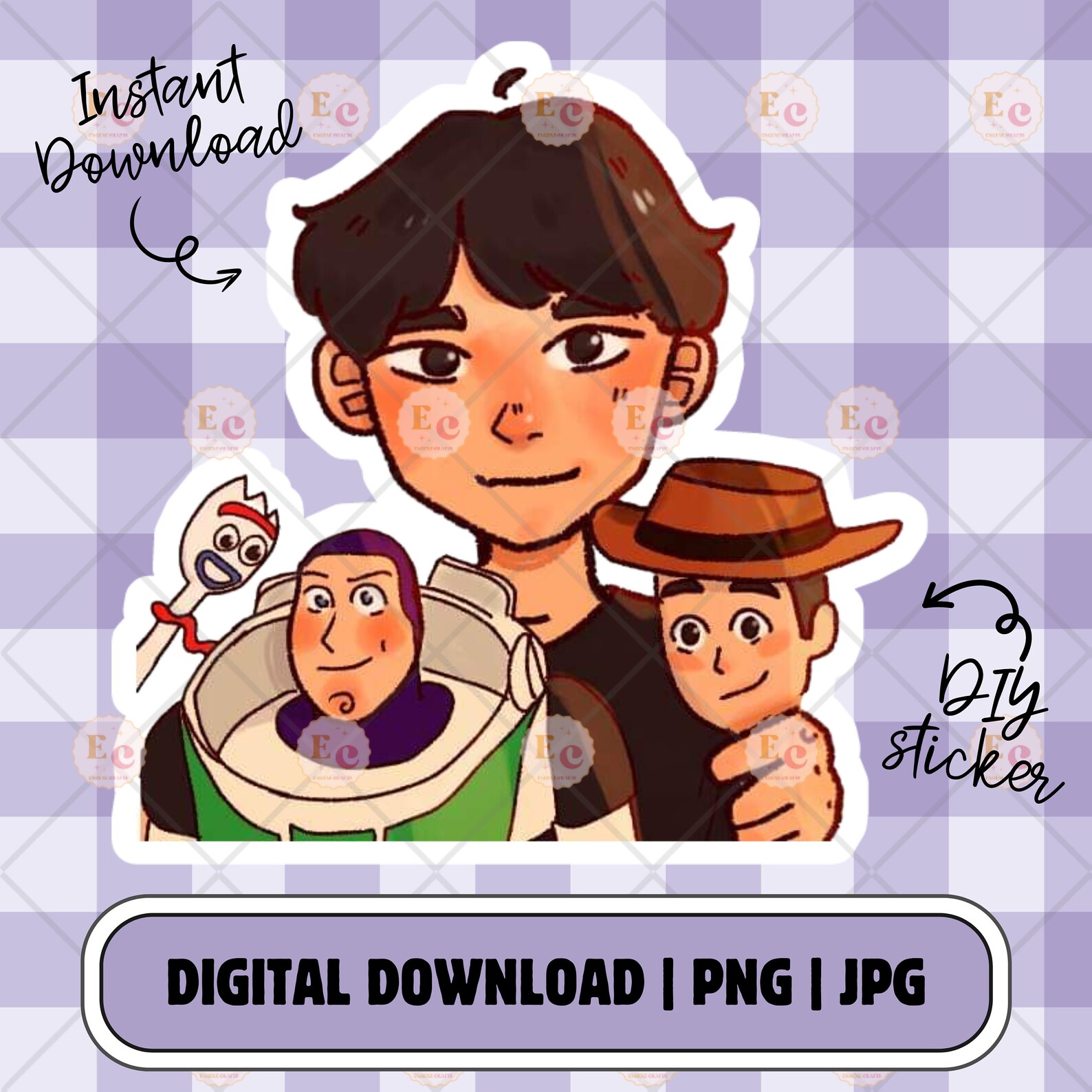 Kpop Enhypen Heeseung Toy Story Buzz Woody Forky Artwork PNG JPG ...