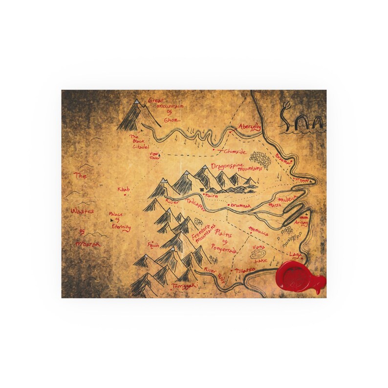 Hand Drawn Fantasy Map RPG Map Dnd Map TTRPG Map LOTR Style Hobbit ...