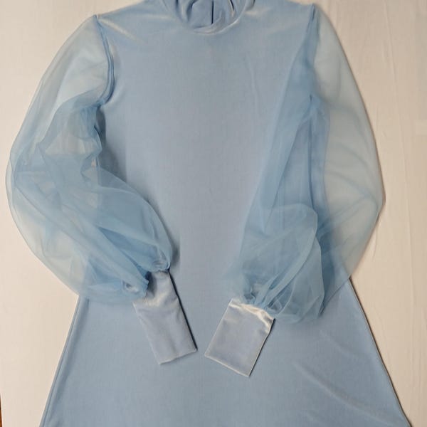60s Blue Wedding Dress - Etsy UK