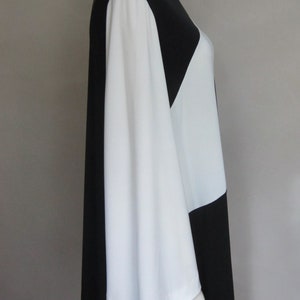 Split-tone, Bicolor, Two Tone Black and White Dress, Minimalist, Mini ...